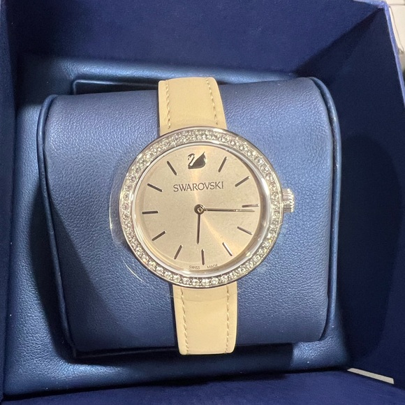 Swarovski | Accessories | Swarovski Gold Tan Watch Elegant Accessories ...